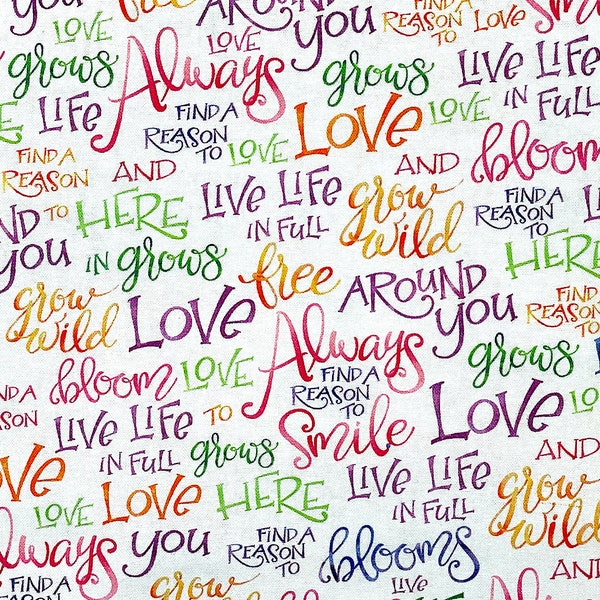 Fabric With Writing - Etsy