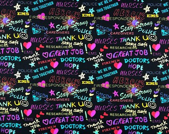 Thank You Fabric | Etsy