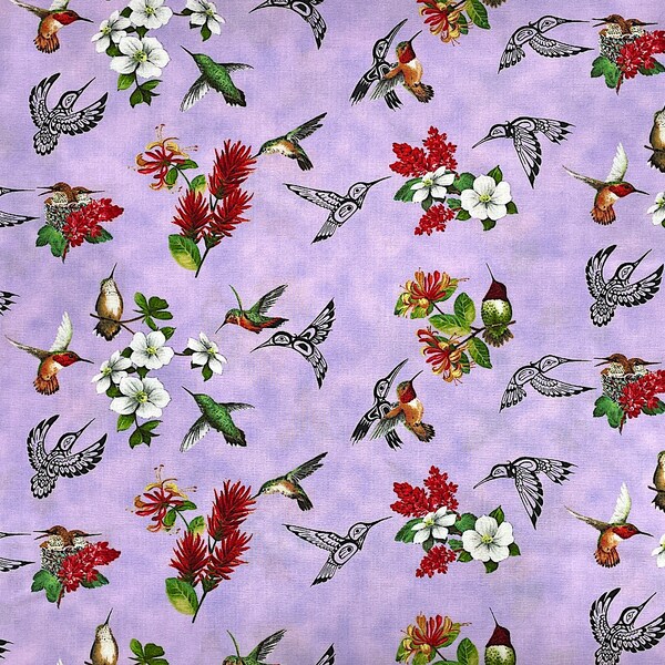 Hummingbird Fabric - Etsy