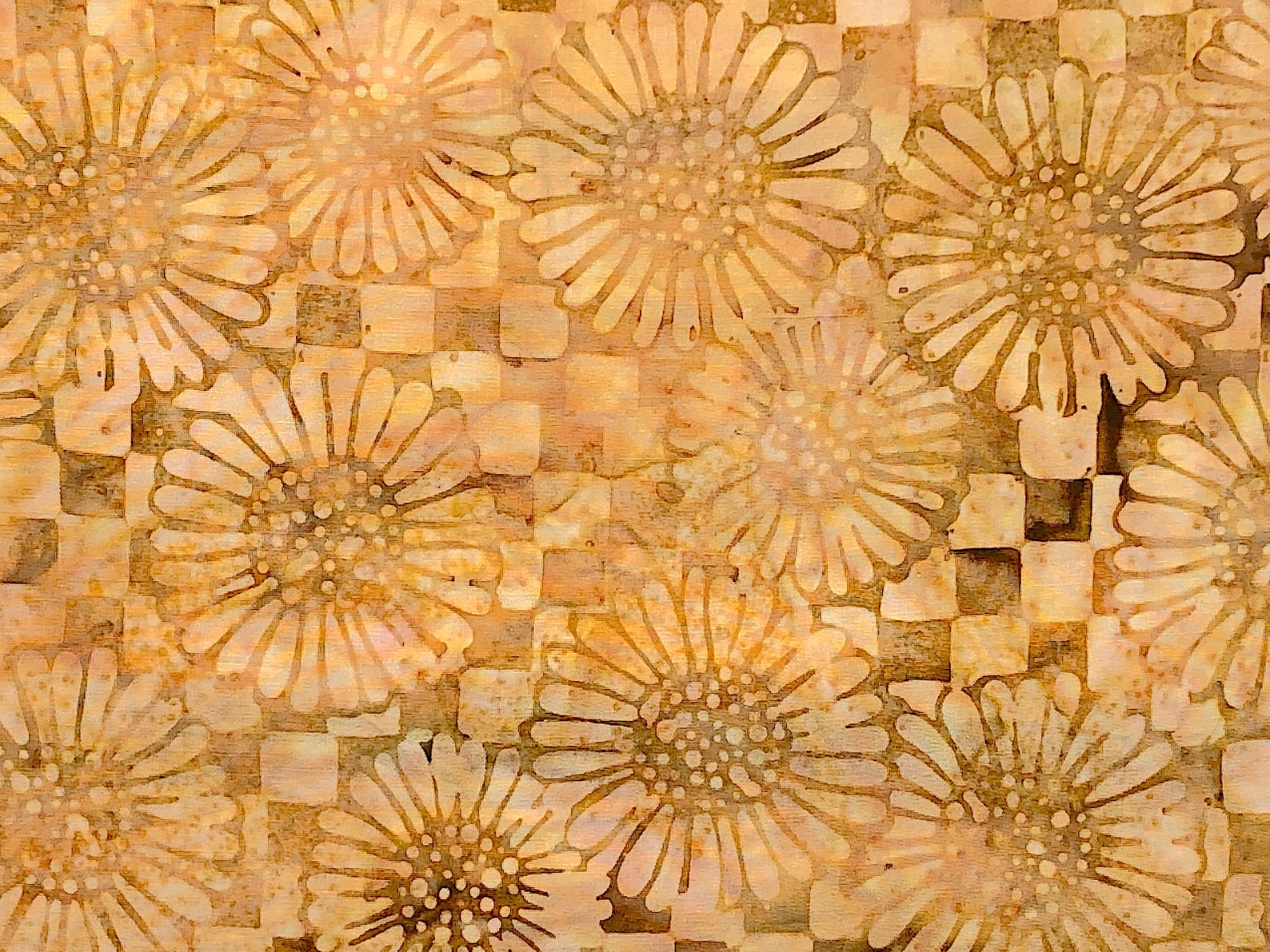 Sunflower Batik Fabric Sunset Blooms Batik Fabric Cotton - Etsy