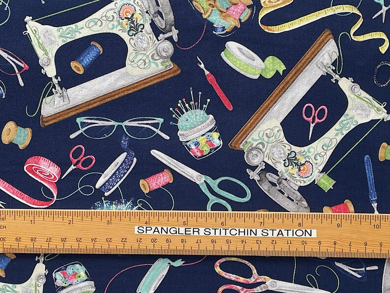 Sewing Themed Fabric Cotton Fabric Collection Sew Little - Etsy