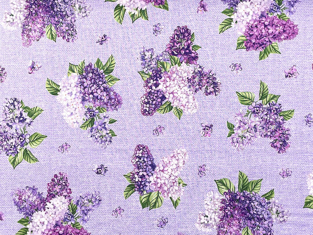 Lilac Bunches Lilac Garden Lilac Flowers Cotton Fabric Quilting Fabric ...