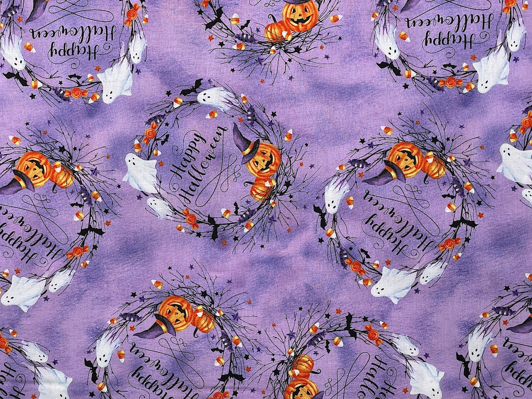 Boo Punch Halloween Fabric Wreath Fabric Fall Fabric - Etsy