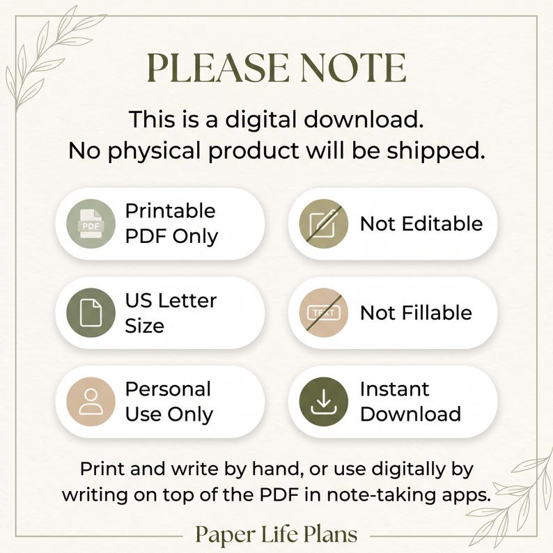 Emergency Contact List Printable PDF, Family Emergency Phone Numbers ...