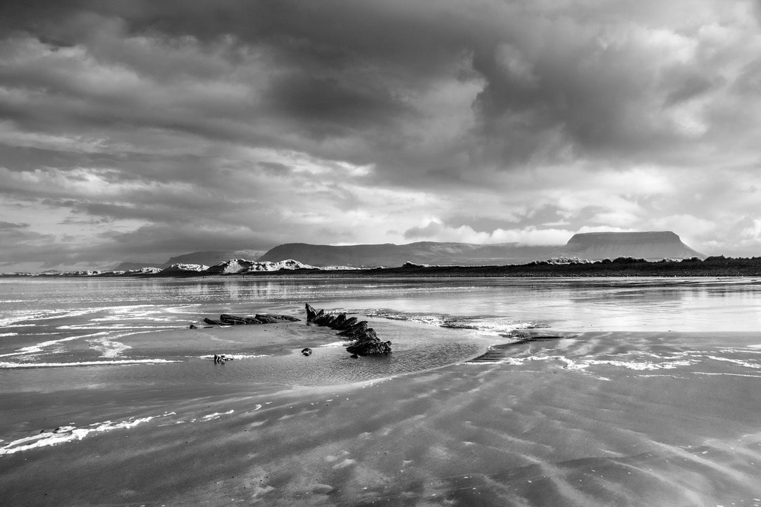 Irish Landscape Photography, Streedagh Strand, Sligo, Shipwreck Print ...