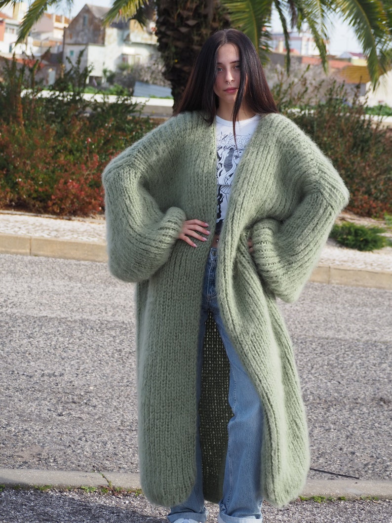 Mohair Coat Oversize Longhair Mohair Handknitted Big Size by ...