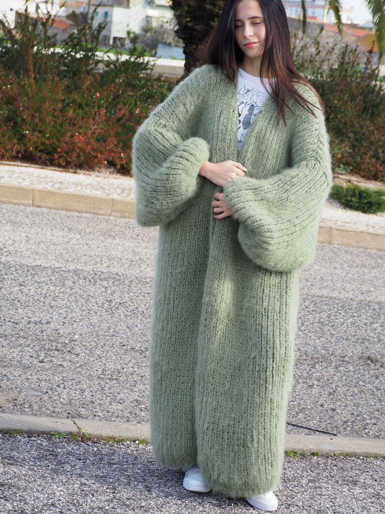 Mohair Coat Oversize Longhair Mohair Handknitted Big Size by ...