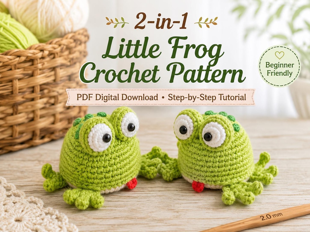 Chubby Frog Crochet Pattern PDF | Amigurumi Plush Toy | Beginner ...