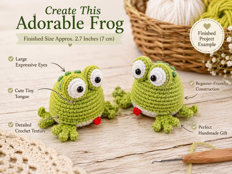 Chubby Frog Crochet Pattern PDF | Amigurumi Plush Toy | Beginner ...