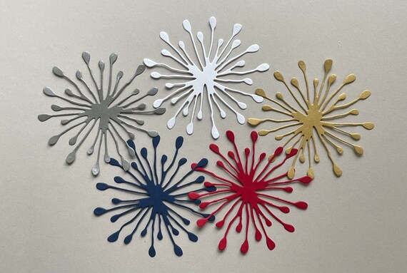 Set of 3 Fireworks Die Cut Embellishment for Scrapbooking - Etsy