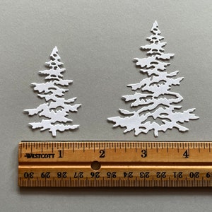 6pc. White Pine Tree Die Cuts, Paper Cut Outs, Embellishments for ...