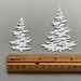 6pc. White Pine Tree Die Cuts, Paper Cut Outs, Embellishments for ...