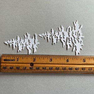 6pc. White Pine Tree Die Cuts, Paper Cut Outs, Embellishments for ...