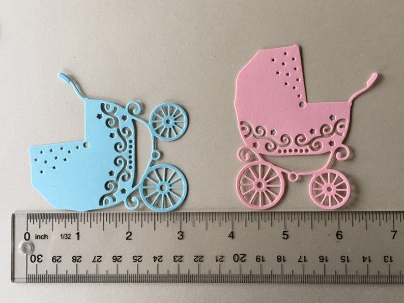 Baby Buggy Die Cut, Baby Carriage Paper Cut Out, Embellishment ...