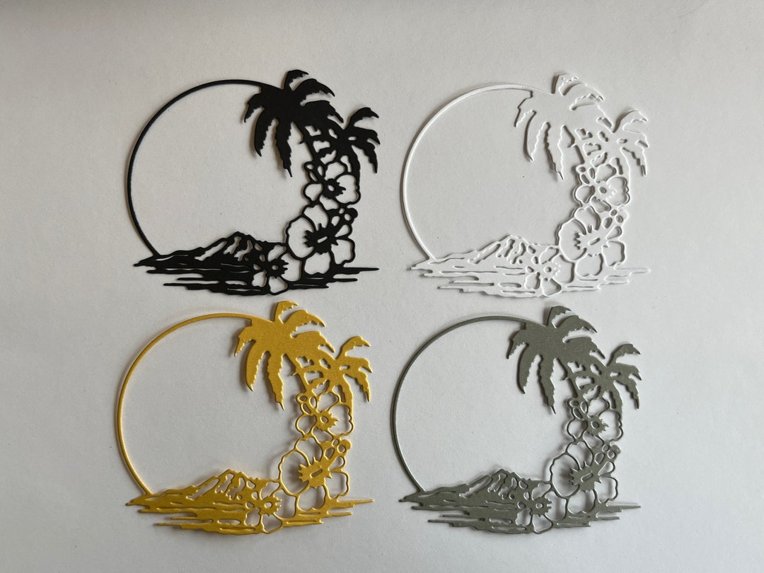 Tropical Palm Tree Paper Die Cut Embellishment for Scrapbooking & Card ...