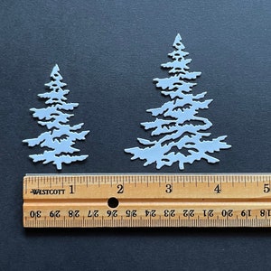 6pc. White Pine Tree Die Cuts, Paper Cut Outs, Embellishments for ...
