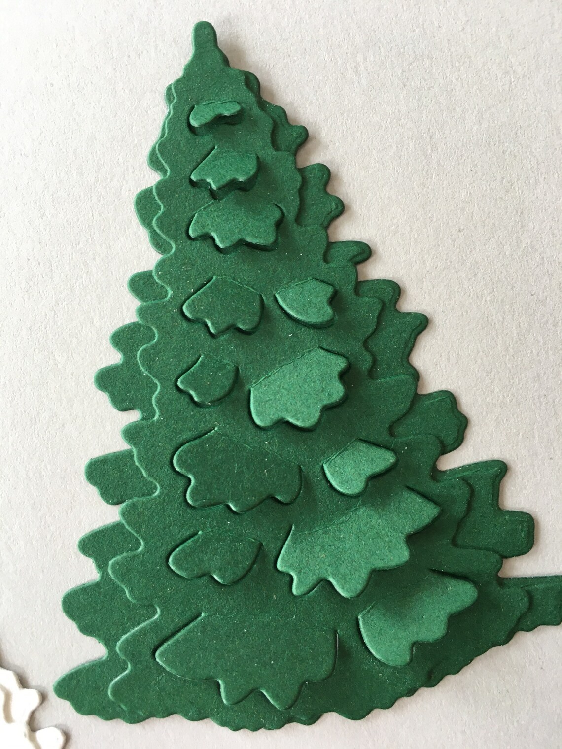 3D Christmas Pine Tree Paper Die Cut Card Front Tree Cut - Etsy
