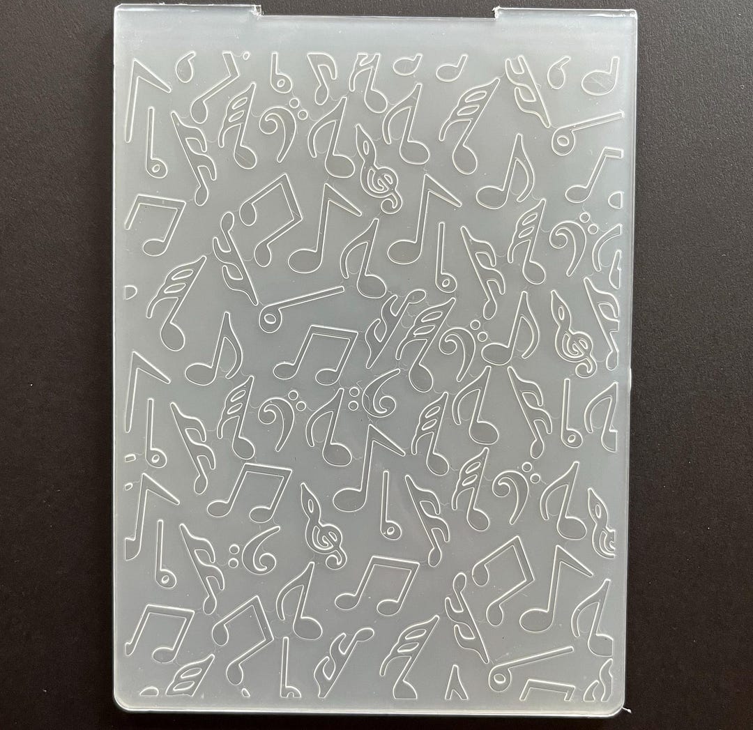 Music Note Embossing Folder, Card Making, Scrapbooking, Gift for Music ...