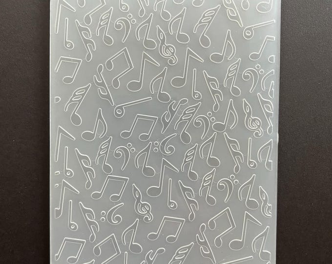 Music Note Embossing Folder, Card Making, Scrapbooking, Gift for Music ...