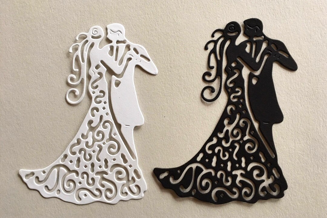 Bride and Groom Die Cut Embellishment for Scrapbooking, Card Making ...