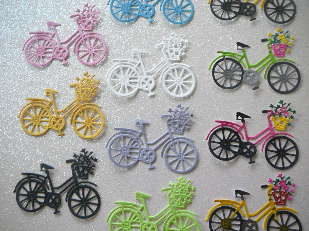 Paper Bicycle Die Cut Embellishment for Scrapbooking, Card Making ...