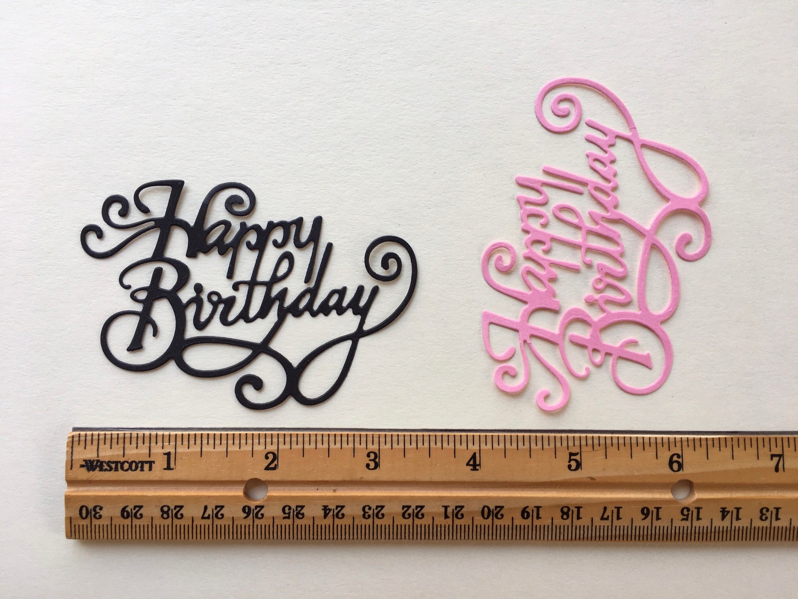 Happy Birthday Die Cut ~ Card Front ~ Card Front Embellishment ...