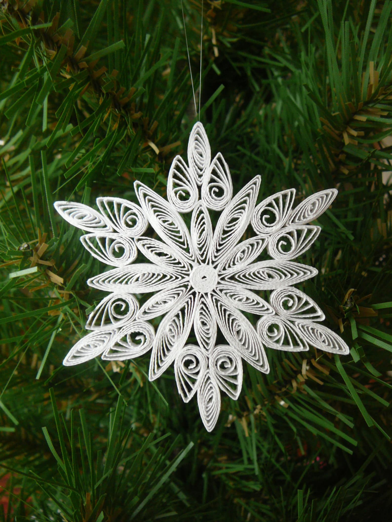 DIY Paper Quilled Snowflake Ornament Digital Tutorial Pattern - Etsy
