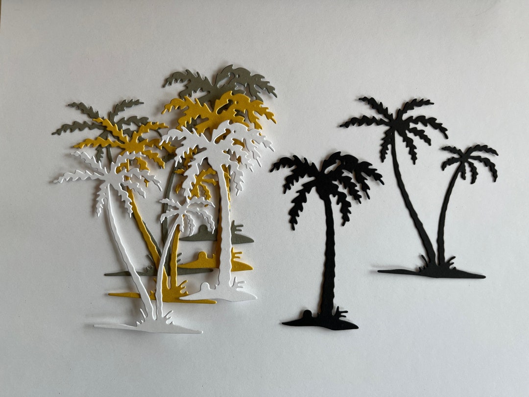 2pc. Tropical Palm Tree Paper Die Cut Embellishment for Scrapbooking ...