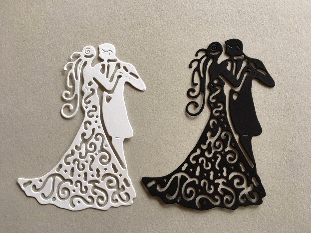 Bride and Groom Die Cut Embellishment for Scrapbooking, Card Making ...