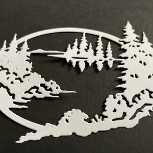 Pine Trees Die Cut ~ Card Front ~ Card Embellishment ~ Paper Cut Out ...