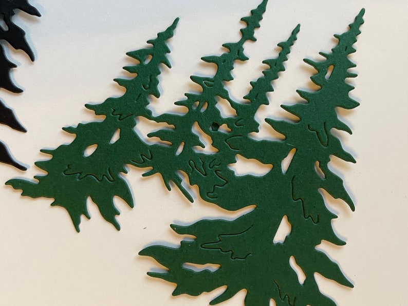 Pine Tree Paper Die Cuts, Card Front, Tree Cut Outs, for Card Making ...