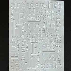 Happy Birthday Embossing Folder for Card Making Scrapbooking - Etsy