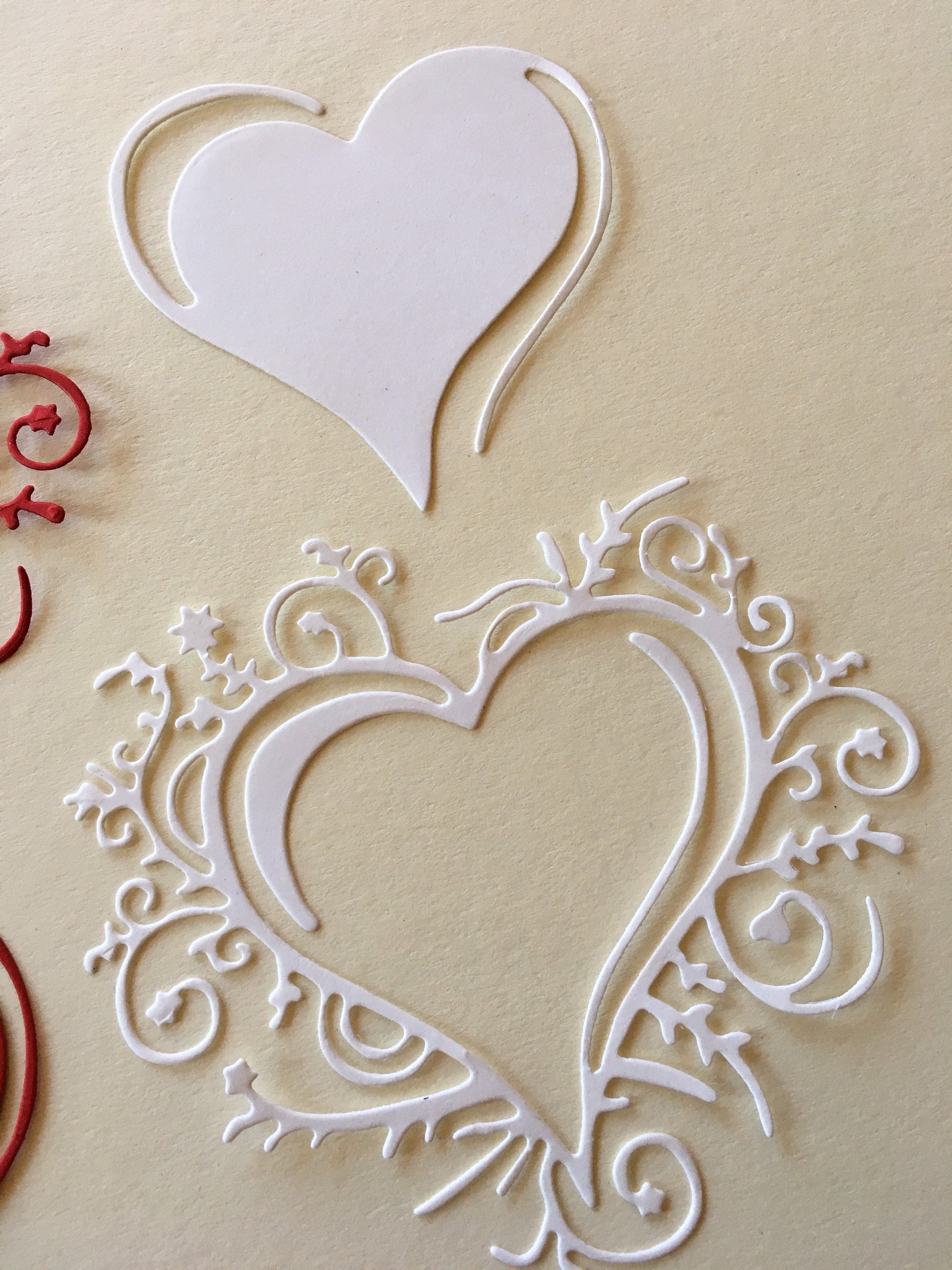 2pc. Valentine's Day Heart Die Cut Paper Heart Cut Out - Etsy