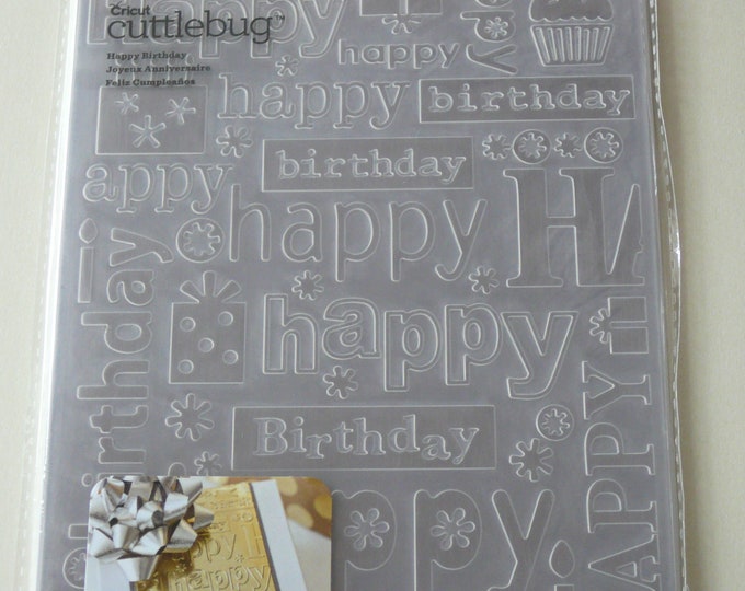 Embossing Folder Happy Birthday ~ Cuttlebug ~ Cards ~ Scrapbooking ~ - Etsy