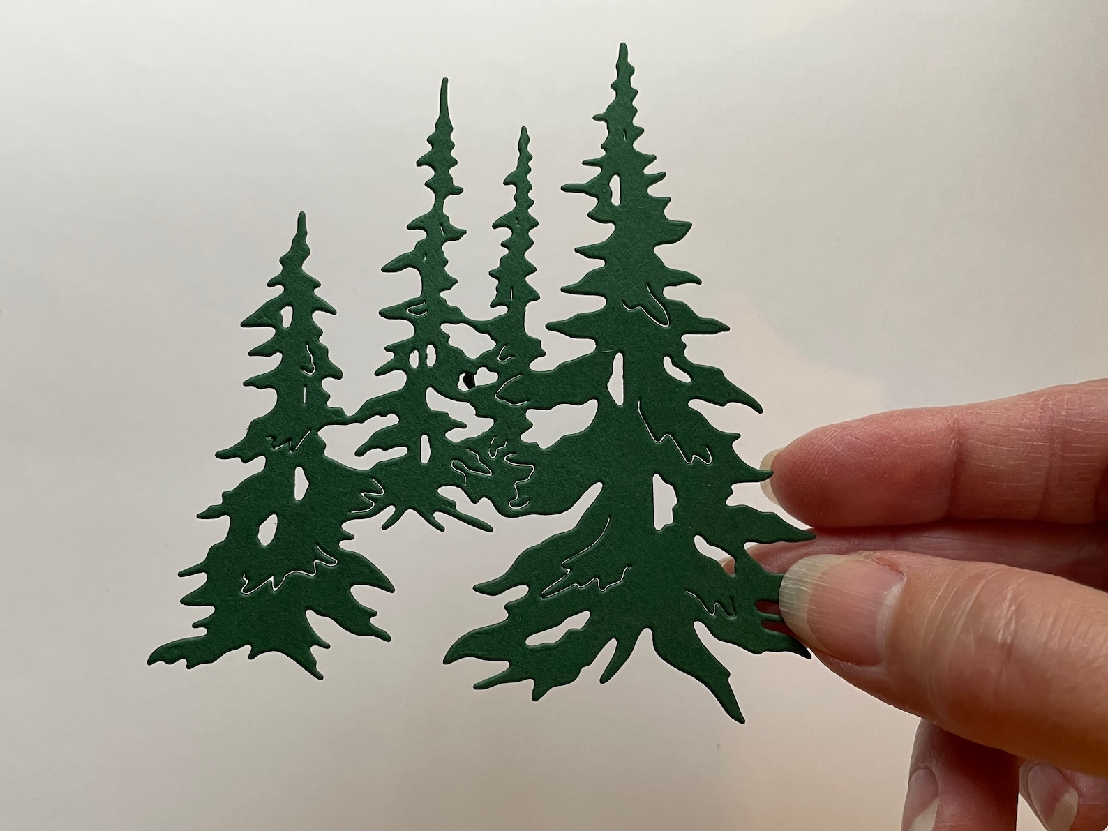 Pine Tree Paper Die Cuts, Card Front, Tree Cut Outs, for Card Making ...