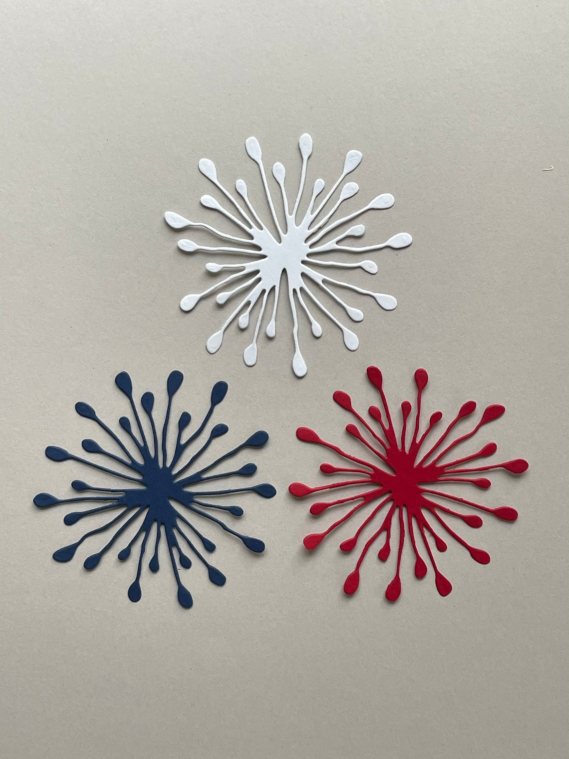 Set of 3 Fireworks Die Cut Embellishment for Scrapbooking - Etsy