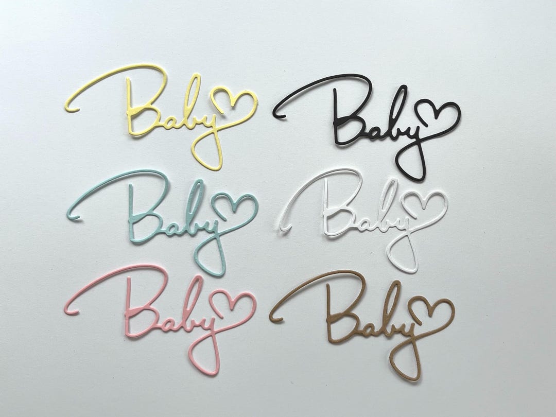 Baby Word Paper Die Cut, Baby Word Paper Cut Out, Embellishment ...