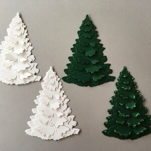 3D Christmas Pine Tree Paper Die Cut, Card Front, Tree Cut Out, for ...