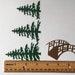 Bridge & Pine Trees Paper Die Cuts ~ Paper Cut Outs ~ Card Making ...