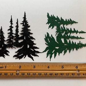 Pine Tree Paper Die Cuts, Card Front, Tree Cut Outs, for Card Making ...