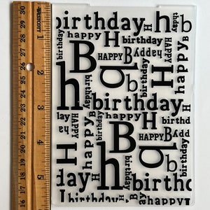 Happy Birthday Embossing Folder for Card Making Scrapbooking - Etsy
