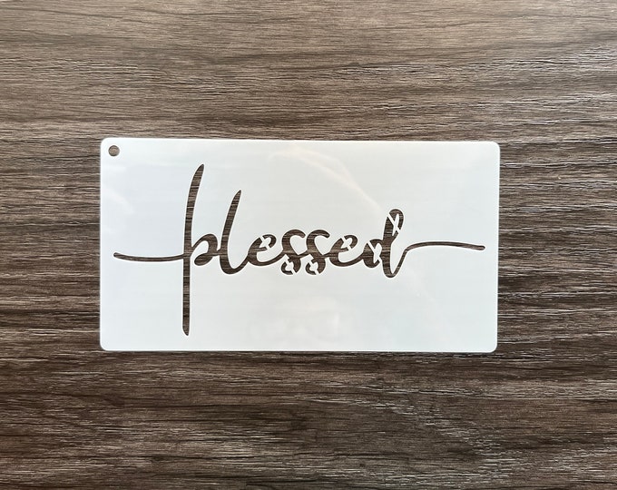 Blessed Religious Reusable Plastic Mylar Stencil Pattern / Art Stencil ...
