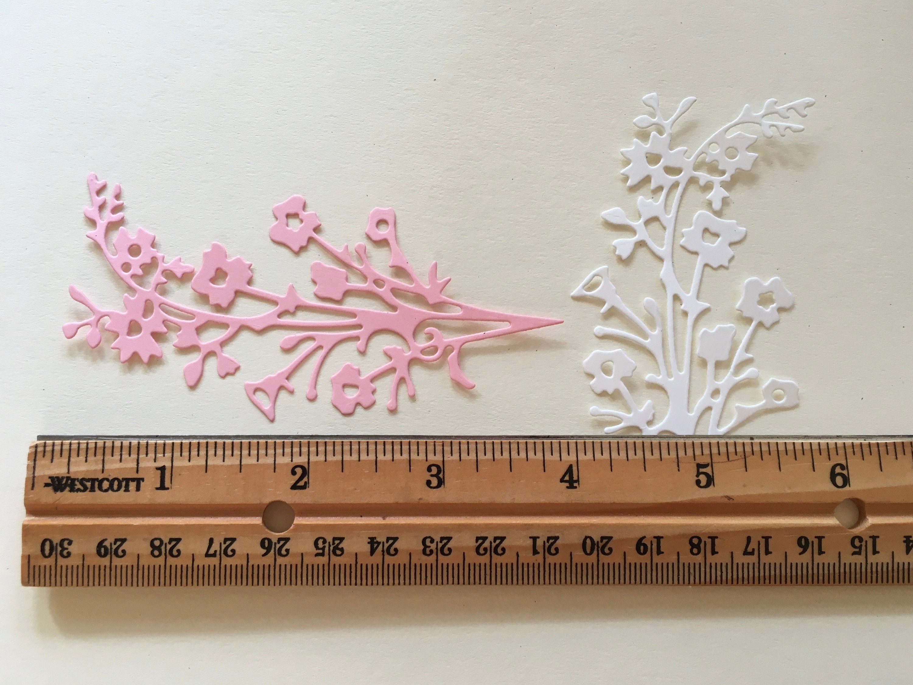 Flower Die Cut Flower Cut Outs Floral Die Cuts Card - Etsy