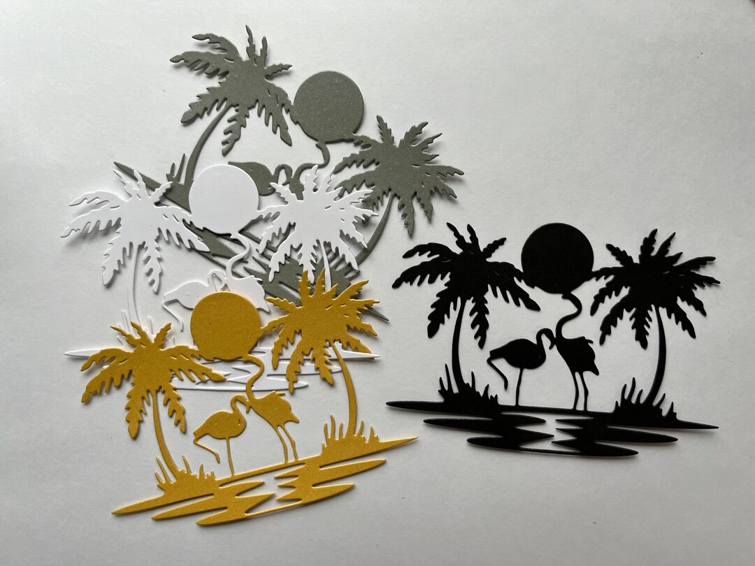 Tropical Palm Tree Paper Die Cut Embellishment for Scrapbooking & Card ...