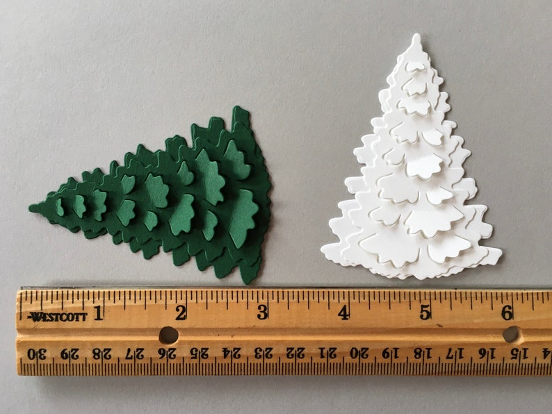 3D Christmas Pine Tree Paper Die Cut Card Front Tree Cut - Etsy