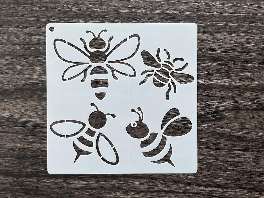 Reusable Plastic Mylar Bumble Bee Stencil Pattern / Art Stencil / Craft ...