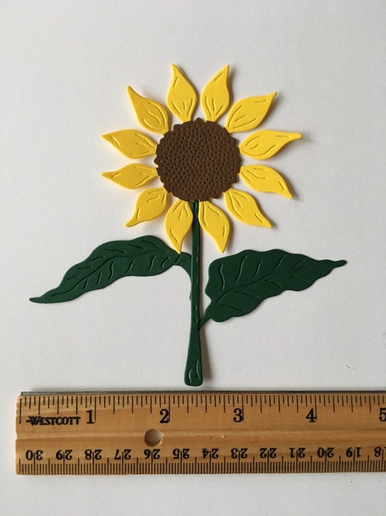 Sunflower Die Cuts Sunflower Cut Outs Fall Embellishment | Etsy