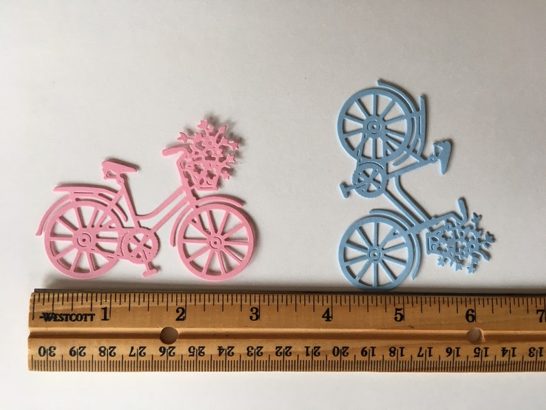 Paper Bicycle Die Cut Embellishment for Scrapbooking, Card Making ...