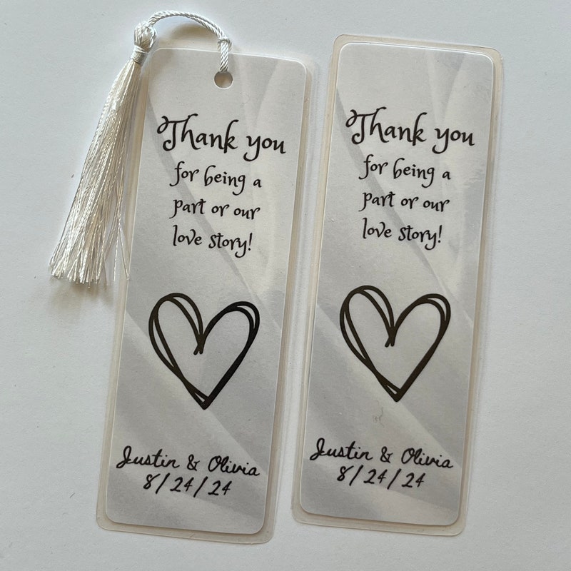 Wedding Bookmark - Etsy
