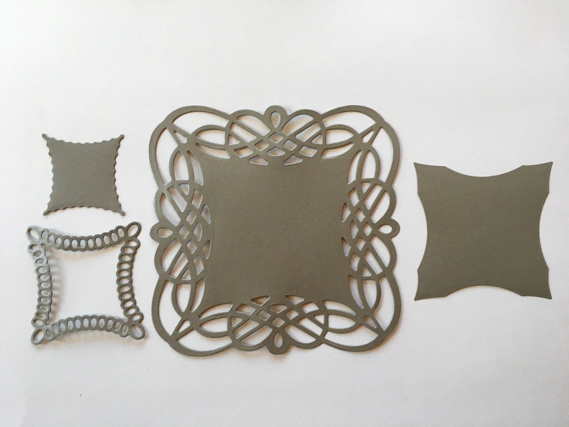 4pc Paper Frame Die Cut Set Card Front Card Embellishment - Etsy